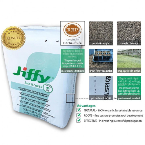 Jiffy ® RHP premium fine peat mos soil substrate 70 Litre